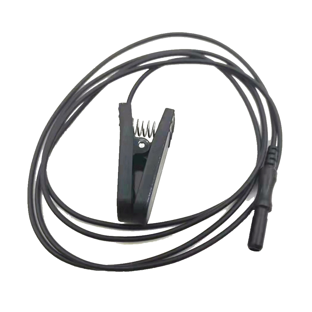 Reusable Monopolar Ear Clip Electrode Leadwires,EEG Cable